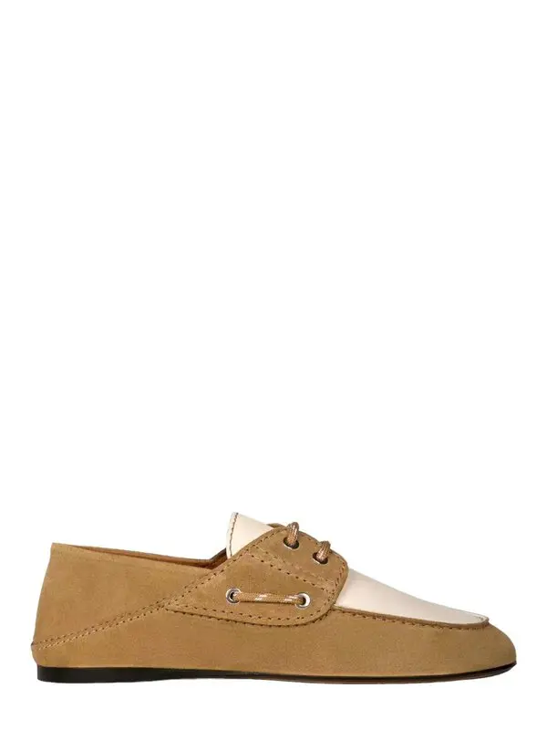 Sandro Two-tone Lace-up Loafers - Neutrals