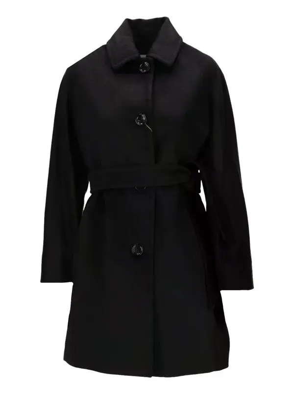 Max Mara Filato Belted Coat - Black