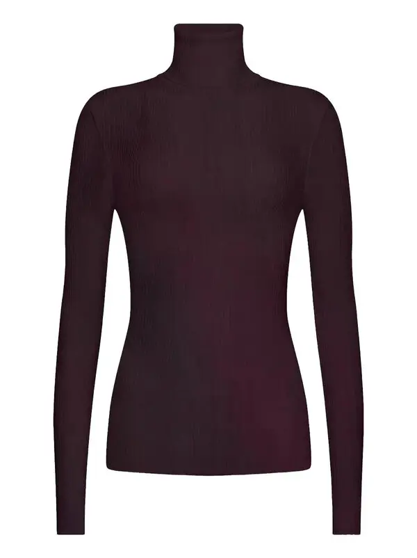 Wolford Ribbed Turtleneck Sweater - Purple