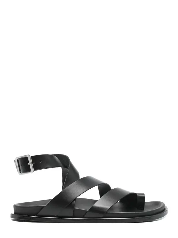 ALOHAS Tide Toe Strap Sandals - Black