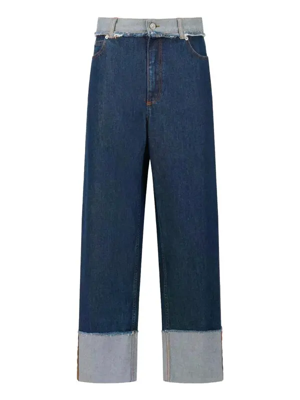 Marni Turn-up Cuffed Jeans - Blue