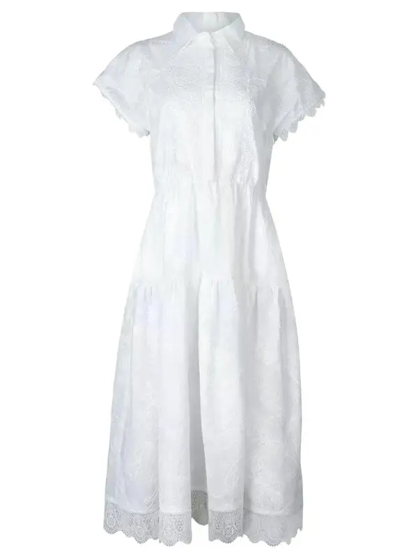 Waimari Grace Midi Dress - White