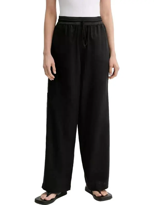 MMC STUDIO Linen Drawstring Trousers - Black