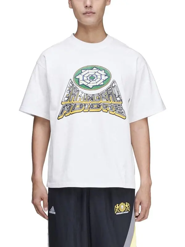 ADIDAS ORIGINALS X BRAIN DEAD Core T-shirt With Logo Print - White