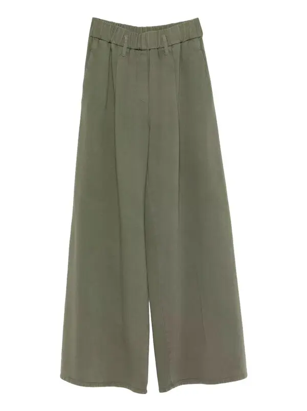 FORTE_FORTE Elastic-waistband Trousers - Green