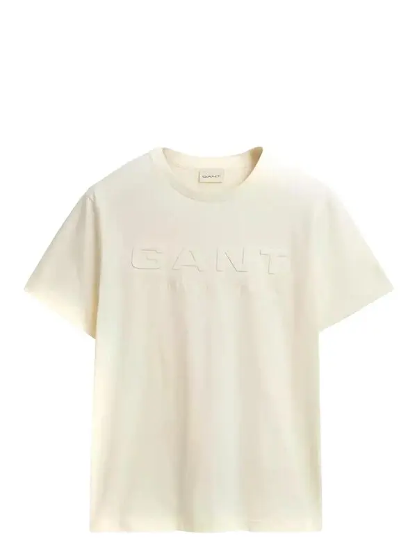 Gant Logo-embossed T-shirt - Neutrals