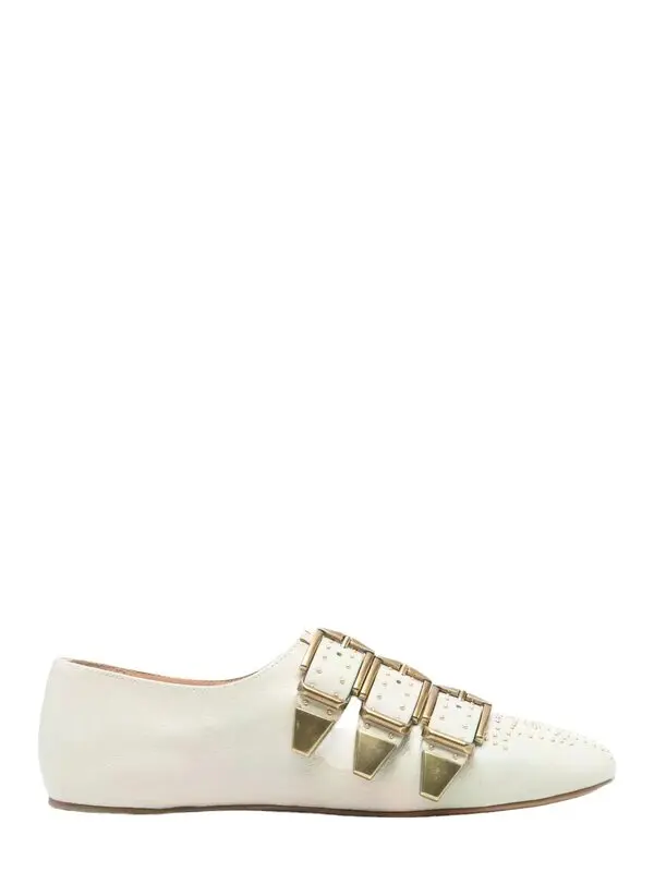 Chloé Susanna Buckle Embellished Ballet Flats - Neutrals