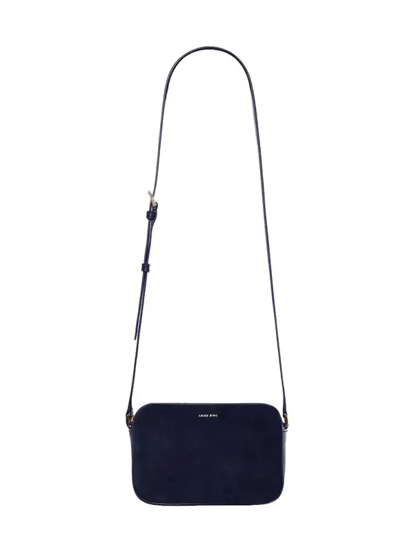 ANINE BING Elly Suede Shoulder Bag - Blue