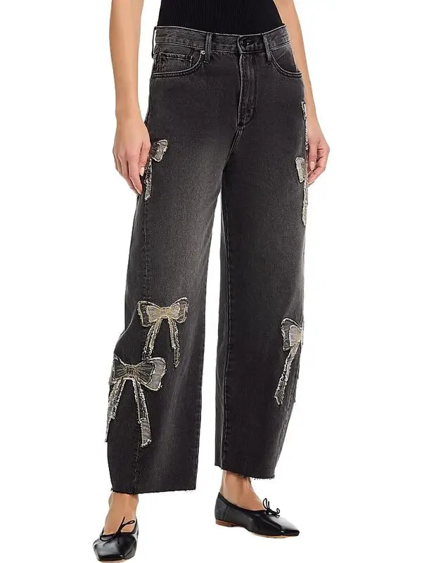 DRIFTWOOD Parker X Bow High Rise Barrel Jeans - Washed Black