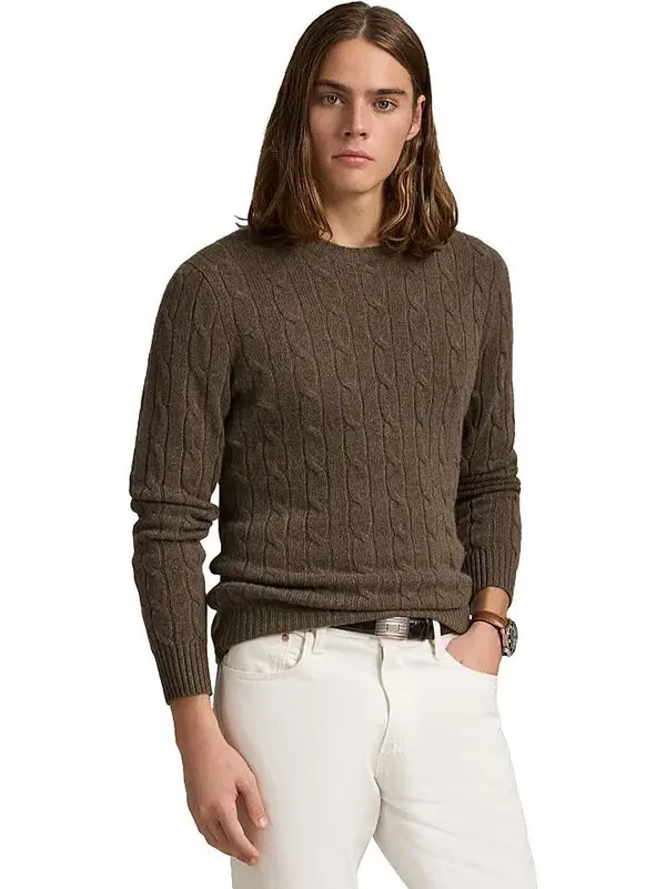 Polo Ralph Lauren Cashmere Cable-knit Crewneck Sweater - Green