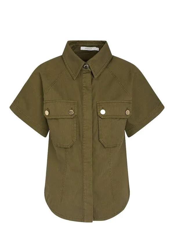 Zimmermann Denim Shirt - Army Green