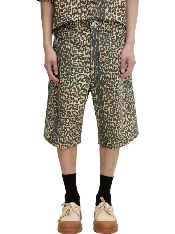 Rhude Leopard-print Shorts - Brown