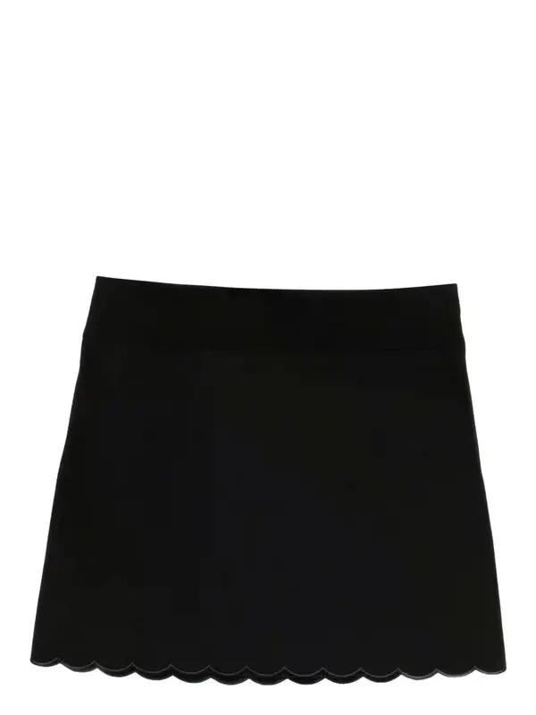 Chloé Scallop-hem Mini Skirt - Black