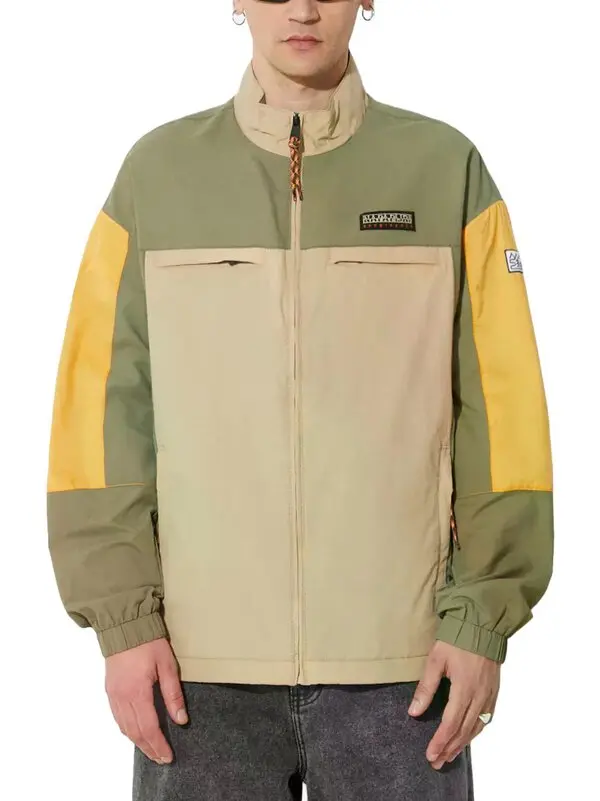 NAPAPIJRI Colourblock Logo-patch Jacket - Neutrals