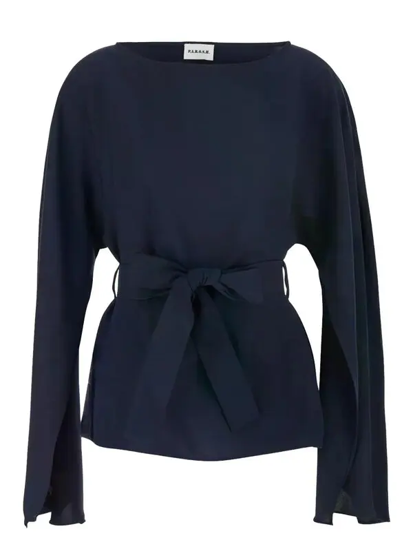 P.a.r.o.s.h Tie Waist Blouse - Blue