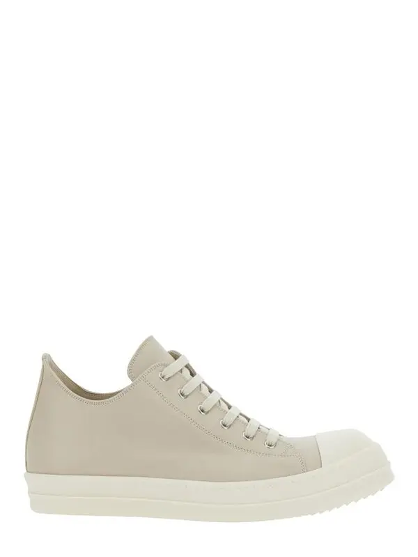 Rick Owens Low Top Leather Sneakers - Grey