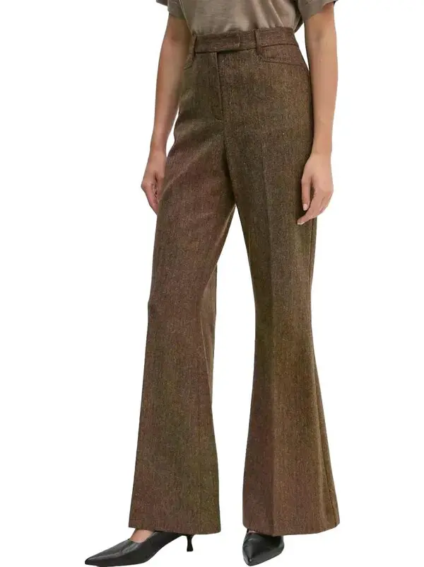 Remain Birger Christensen Flared Trousers - Brown