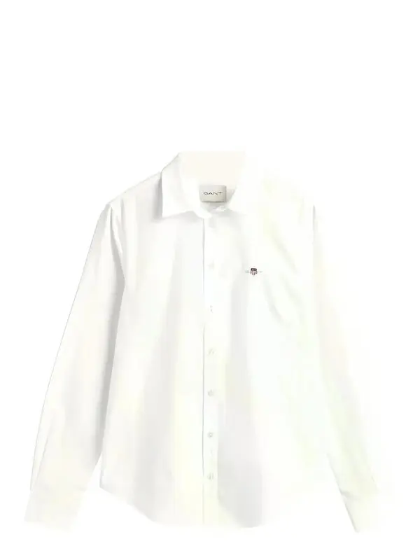 Gant Buttoned Logo Shirt - White