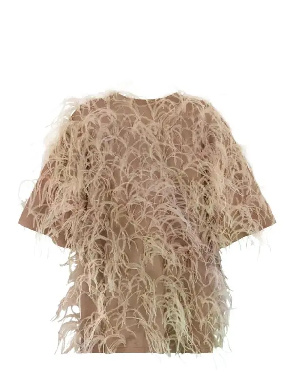 Valentino Garavani Feathered T-shirt - Neutrals