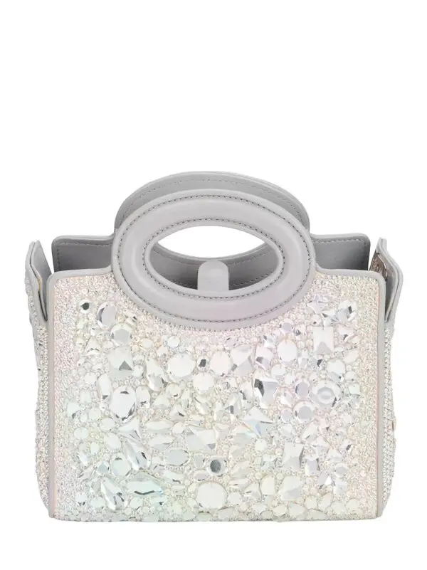 Valentino Garavani Crystal-embellished Top Handle Tote - White