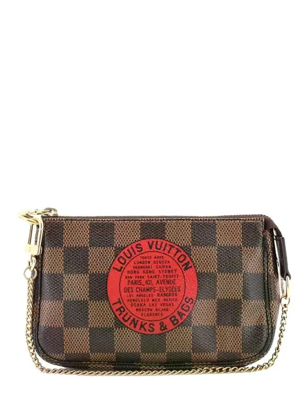 LOUIS VUITTON Pochette Accessoires Limited Edition Damier Mini Clutch - Brown