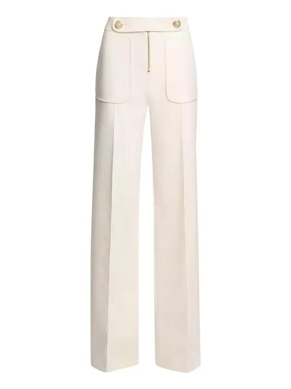 Elie Saab Crepe Trousers - White