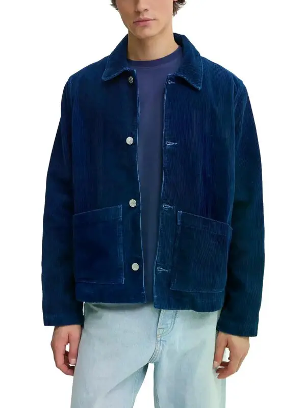 SUNFLOWER Corduroy-texture Shirt Jacket - Blue