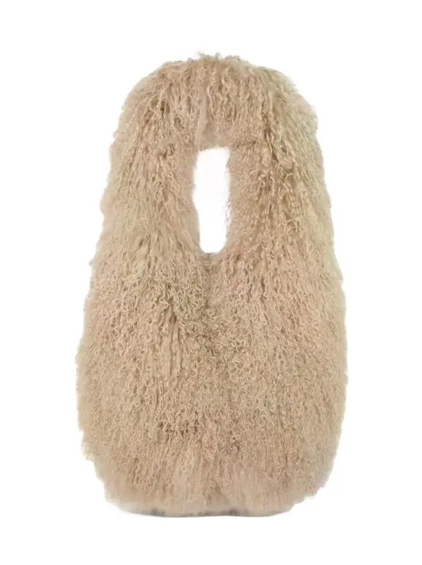 YVES SALOMON Shearling Shoulder Bag - Neutrals
