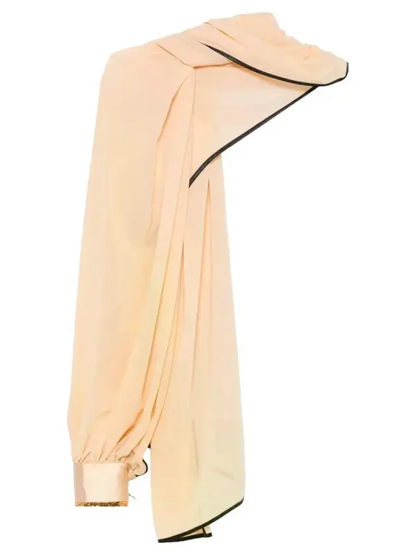 MAESTRI Bell-sleeve Pleated Dress - Neutrals