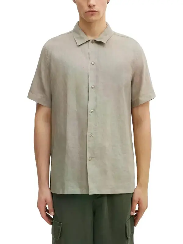 SAMSOE SAMSOE Short-sleeve Buttoned Shirt - Neutrals
