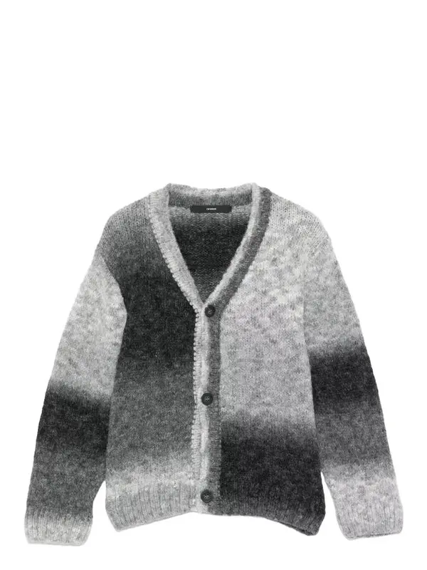 I'M BRIAN Ombré-effect Buttoned Cardigan - Grey