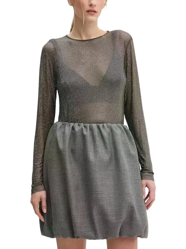 SAMSOE SAMSOE Embellished Long-sleeved Top - Grey