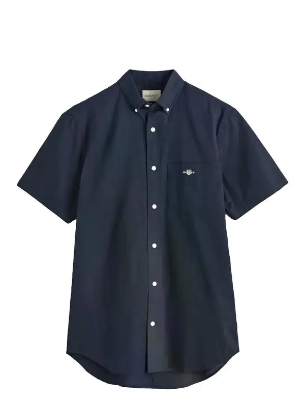 Gant Short-sleeve Button Shirt - Blue