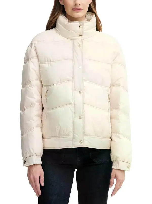 JOOP! Orkida Quilted Funnel-neck Jacket - White