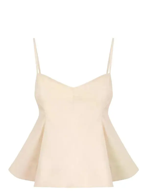 Clea Alba V-neck Top - Neutrals