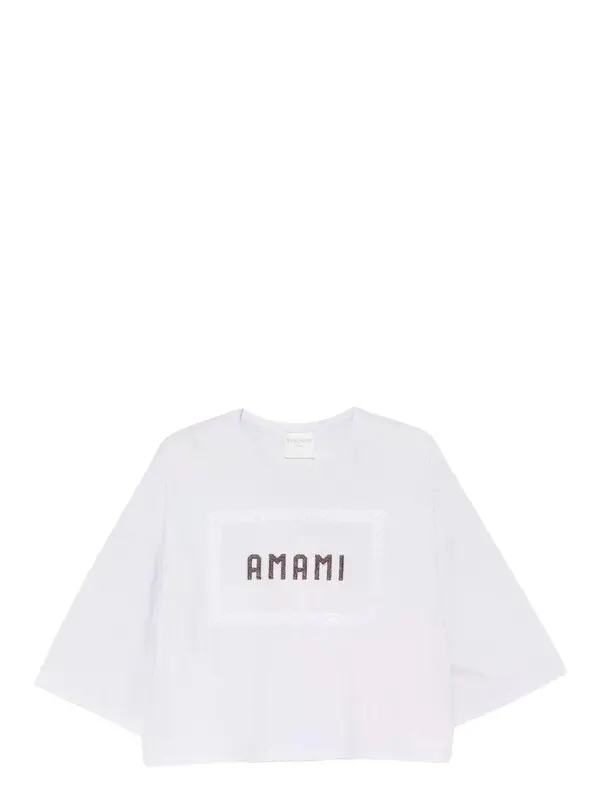 FORTE_FORTE Embroidered Detail T-shirt - White