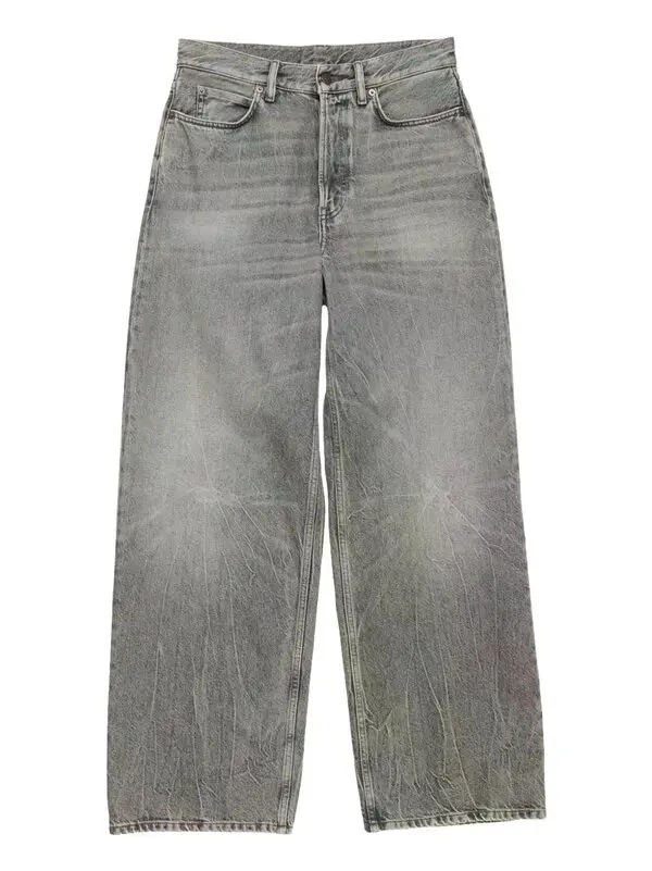 Acne Studios 1981 Logo-patch Denim Trousers - Grey