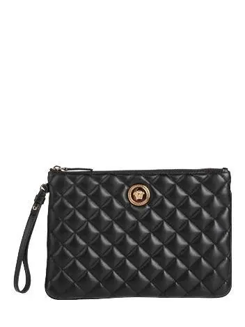 Versace Lambskin Handbag - Black