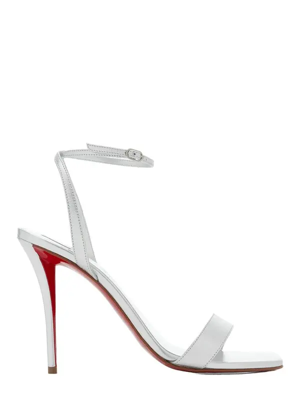 CHRISTIAN LOUBOUTIN Miss Z 100mm Leather Sandals - Silver
