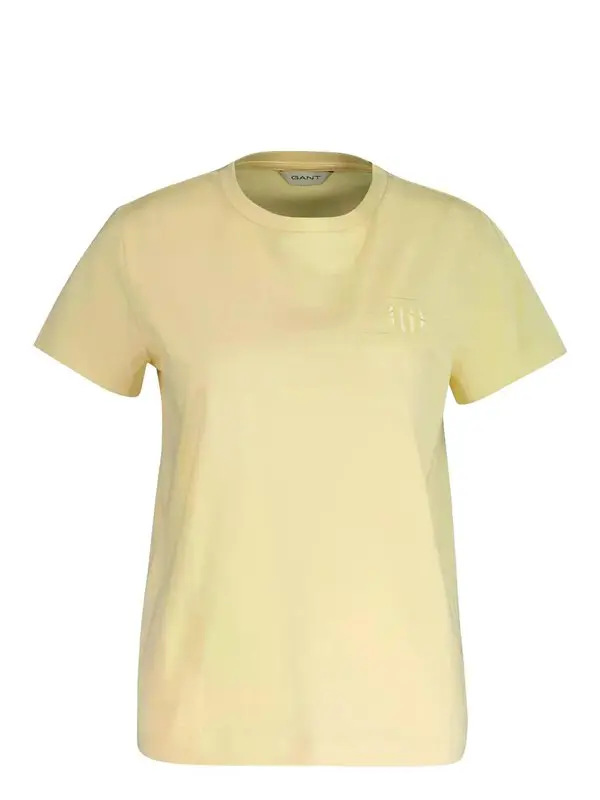 Gant Logo Detail T-shirt - Yellow