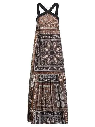KAOS JEANS Cotton Maxi Dress - Brown