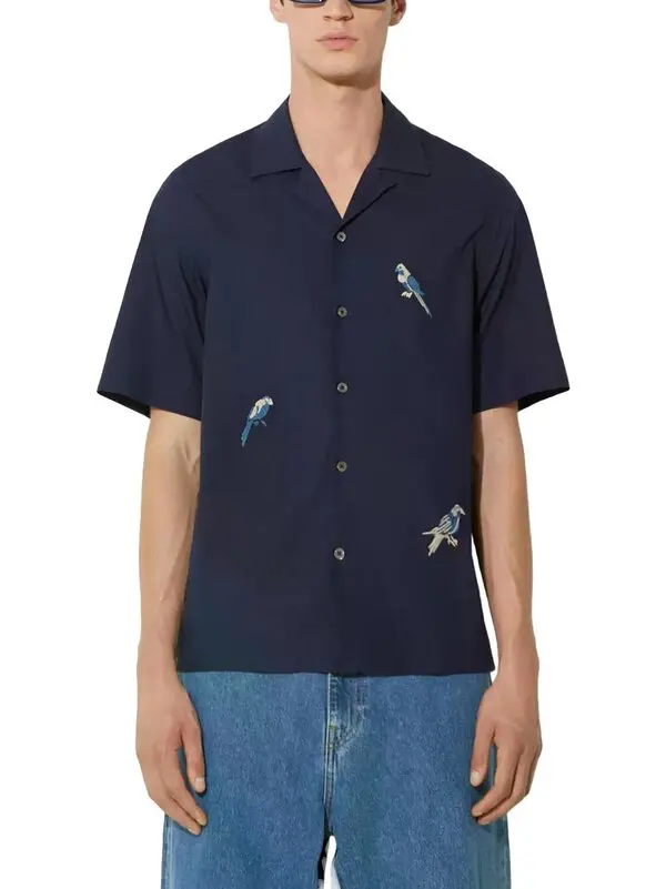 Paul Smith Bird-embroidered Shirt - Blue