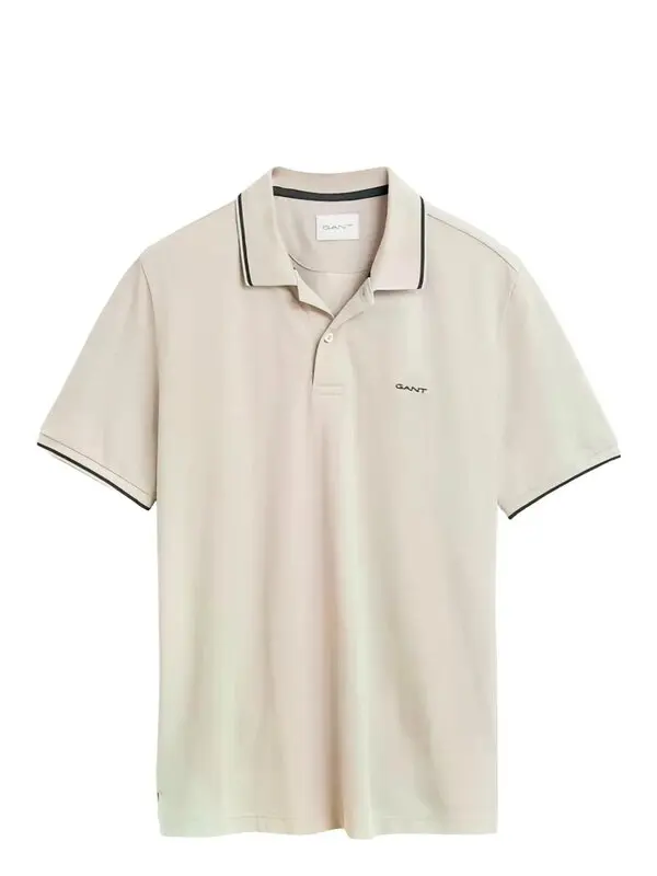 Gant Piped Polo Shirt - Neutrals