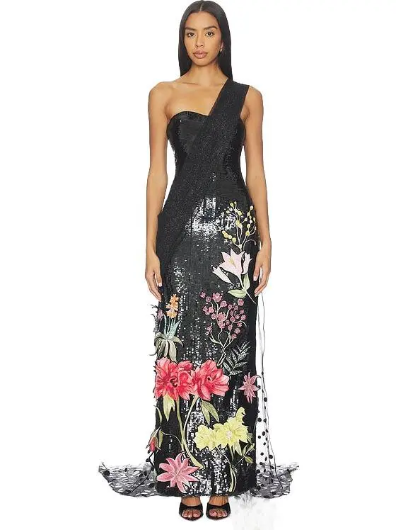 AFEW RAHUL MISHRA Saree Gown - Black