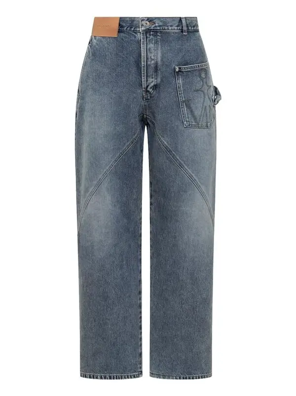 JW Anderson Wide Leg Jeans With Pockets - Blue