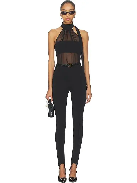 EAVES Grethe Halter Top - Black