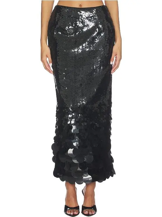 RAHUL MISHRA Gradient Sequin Skirt - Black
