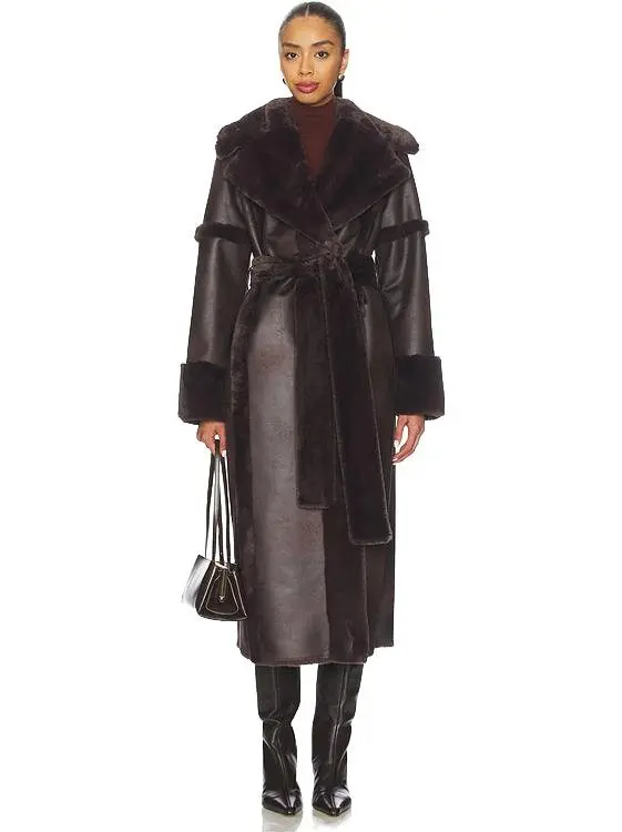 Tularosa X Emma Leger Jackie Coat - Espresso Brown