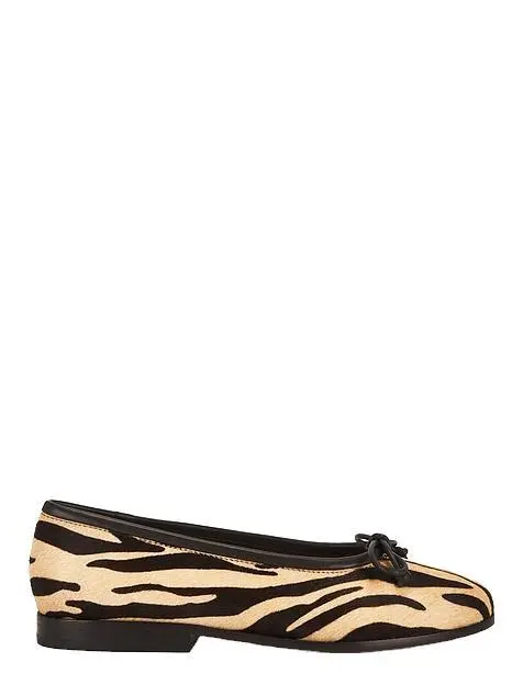 LOEFFLER RANDALL Noelle Flat - Zebra Hair Calf
