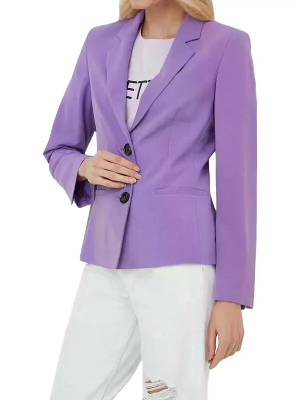 Sisley Buttoned Notched-lapel Blazer - Purple
